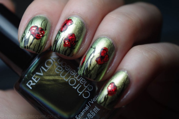 remembrance poppy nail art (2) - Nail Lacquer UK