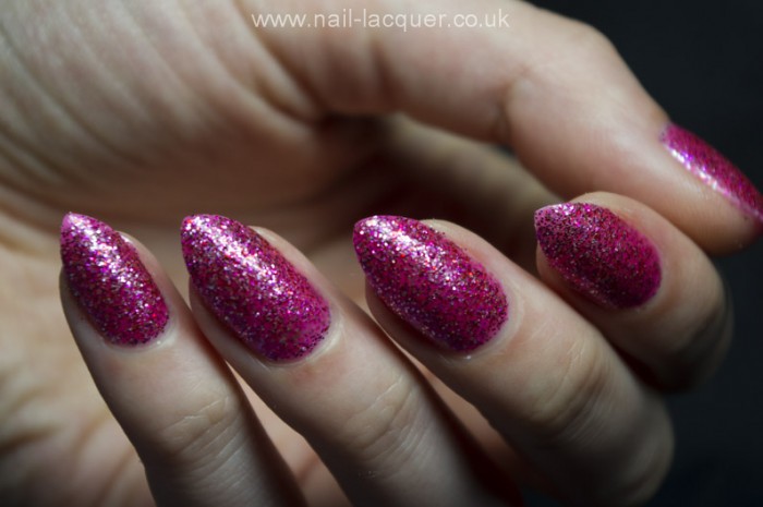 GlamLac Sparkling Rose swatch - Nail Lacquer UK