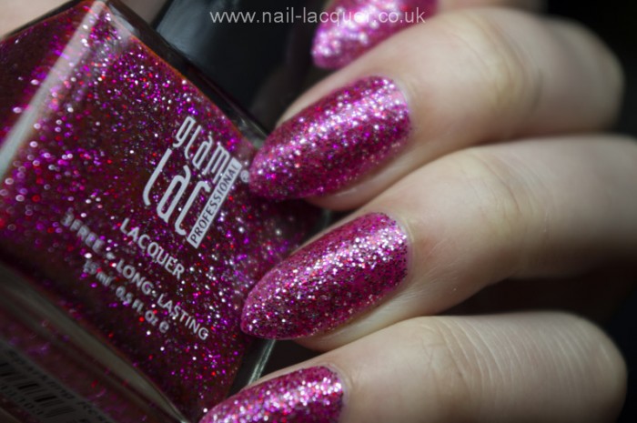 GlamLac Sparkling Rose swatch - Nail Lacquer UK