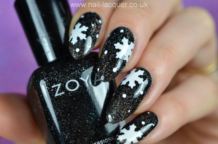 Snowflake nail art tutorial - Nail Lacquer UK