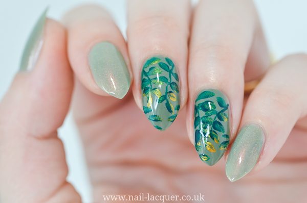 Leaf nail art tutorial by Nail Lacquer UK blog