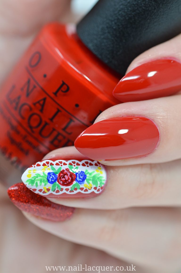 Vintage Roses Nail Art By Nail Lacquer Uk Blog