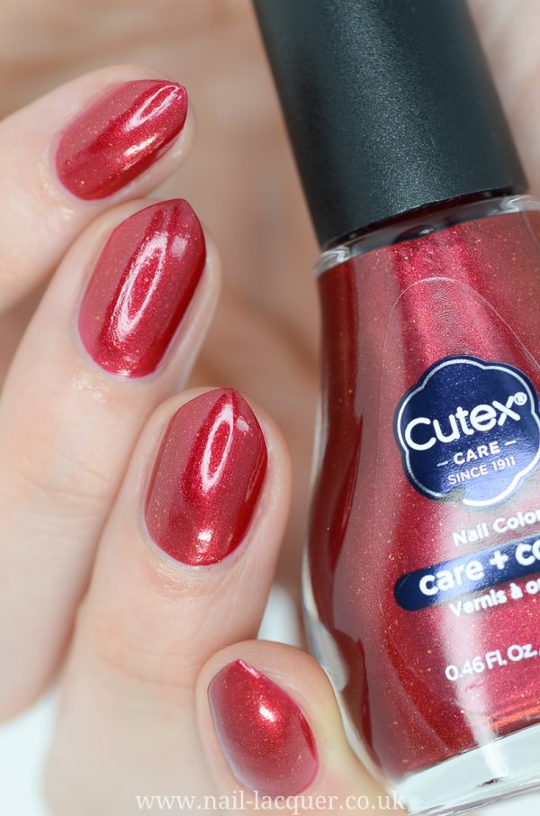 Cutex Fiery Temper review and swatches by Nail Lacquer UK blog
