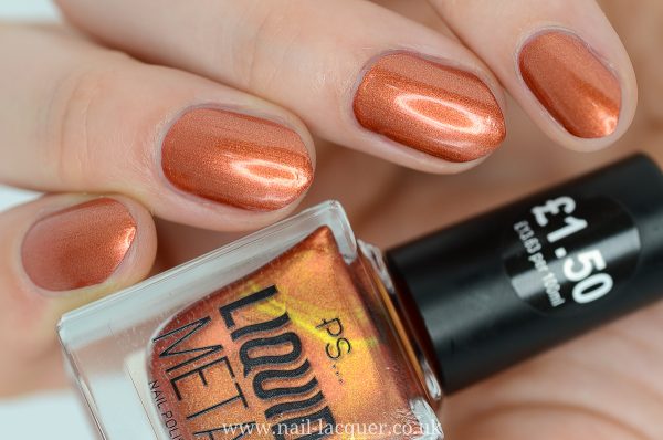 Primark PS Liquid Metal nail polish rewiew and swatches by Nail Lacquer UK